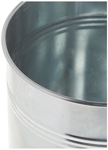 Tablecraft Galvanized Storage Canister with Lid, 5.5" x 9.25" (88 oz), Silver