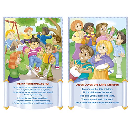 North Star Teacher Resource NST3102 Children's Bible Songs Bulletin Board Set, Set of 8 Posters