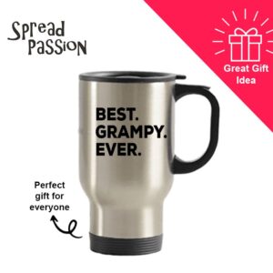 SpreadPassion Best Grampy Ever Travel Mug, Grampy Travel Mug, Grampy Coffee Travel Mug, Grampy Gift, Gift for Grampy, Grampy Tumbler, Grampy Gift from Grandkids, Grampy Birthday Basket Gift idea