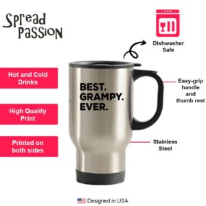 SpreadPassion Best Grampy Ever Travel Mug, Grampy Travel Mug, Grampy Coffee Travel Mug, Grampy Gift, Gift for Grampy, Grampy Tumbler, Grampy Gift from Grandkids, Grampy Birthday Basket Gift idea