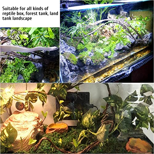 4Pcs Flexible Bend-A-Branch Jungle Vines Terrarium Leaves Lizard Gecko Habitat Tank Decor for Frogs, Snakes and More Reptiles