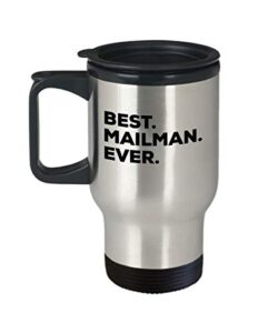 best mailman ever travel mug, mailman gifts, mailman coffee travel mug, mailman tumbler, mailman retirement gift, mailman birthday christmas gift idea, gift for mailman, mailman thank you gifts