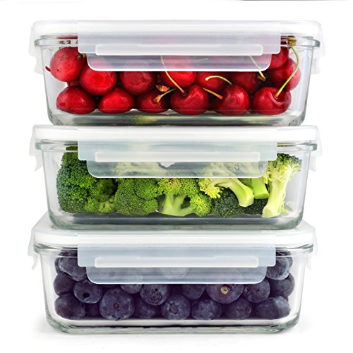 Simplyesta Glass Meal Prep Food Storage Containers BPA free