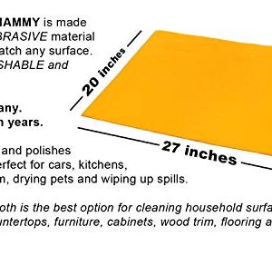 The Original Cleaning Shammy 6-Pack, 20" X 27", X-LARGE, Multi-Purpose, Super Absorbent Cleaning Cloth, 100% Rayon, Made In Germany, For Washing, Waxing, Buffing, Kitchen Use and More!