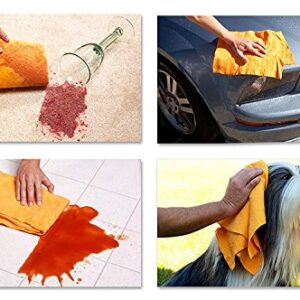 The Original Cleaning Shammy 6-Pack, 20" X 27", X-LARGE, Multi-Purpose, Super Absorbent Cleaning Cloth, 100% Rayon, Made In Germany, For Washing, Waxing, Buffing, Kitchen Use and More!