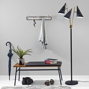 Adesso 3249-01 Floor-Lamps, Black/Antique Brass