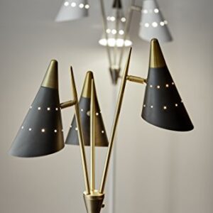 Adesso 3249-01 Floor-Lamps, Black/Antique Brass