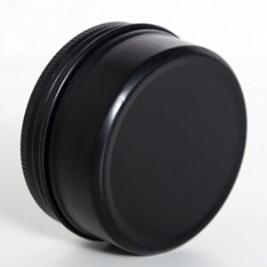 3 oz.Tins Black Aluminum Metal Tin Round Screw Top Lid Containers Jars Metal Storage Tin Jars Aluminum Tin Cans Travel Storage Tins,for Lip Balm DIY Cosmetics Salves, 3oz./3 Ounce/90 ML,10 Pack