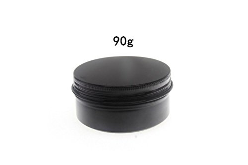 3 oz.Tins Black Aluminum Metal Tin Round Screw Top Lid Containers Jars Metal Storage Tin Jars Aluminum Tin Cans Travel Storage Tins,for Lip Balm DIY Cosmetics Salves, 3oz./3 Ounce/90 ML,10 Pack