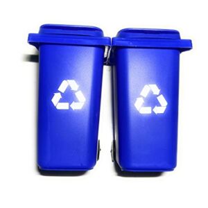 Desk Top Mini Plastic Trash Can Small Waste Bin with Lid, Set of 2