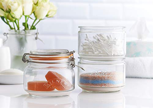 Kilner Stackable Storage Jar Set, 17.5 x 17.5 x 32 cm