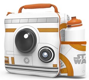 starwars kids children 3d lunch box bag with sport water bottle (bb8)