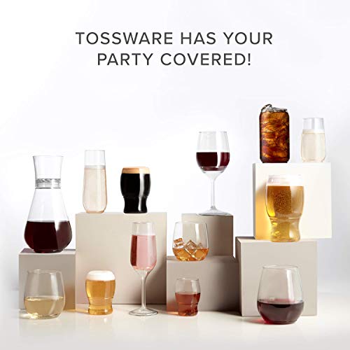 TOSSWARE POP 28oz Set of 1, Premium Quality, Recyclable, Unbreakable & Crystal Clear Plastic Aerating Decanters