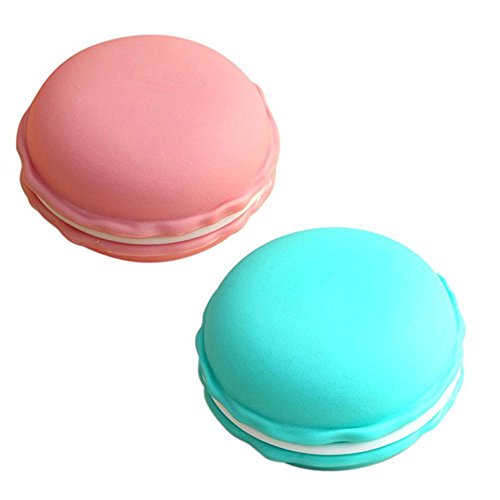 Giant Macaron Case, Coolrunner Macaron Jewelry Box, Macaron Cute Pill Box, Colorful Macaron Jewelry Storage Box, Shape Storage Box Candy Cute Pill Organizer Case Container(Large 2 pcs)