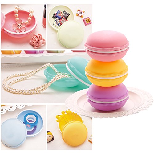 Giant Macaron Case, Coolrunner Macaron Jewelry Box, Macaron Cute Pill Box, Colorful Macaron Jewelry Storage Box, Shape Storage Box Candy Cute Pill Organizer Case Container(Large 2 pcs)