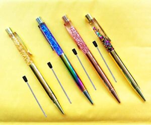 pen bling sets pen rhinestones crystal metal ballpoint pens fine black ink office supplies(package of 4)