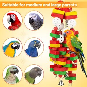 MEWTOGO Large Bird Parrot Toys for Cockatoos African Grey Macaws and Amazon Parrots