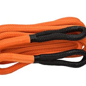 1"×30ft Kinetic Energy Rope Truck SUV Tow Rope,Recovery Rope 30000lbs,Towing Rope (Orange)