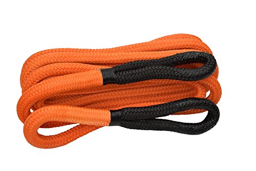 1"×30ft Kinetic Energy Rope Truck SUV Tow Rope,Recovery Rope 30000lbs,Towing Rope (Orange)