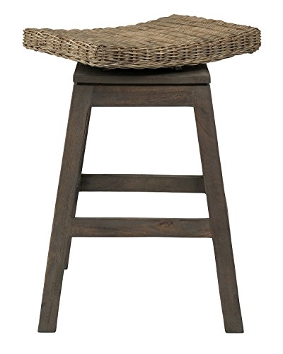 East at Main Heidi Brown Wooden Te"xtured Chair - 17"x17"x24"