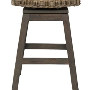 East at Main Heidi Brown Wooden Te"xtured Chair - 17"x17"x24"