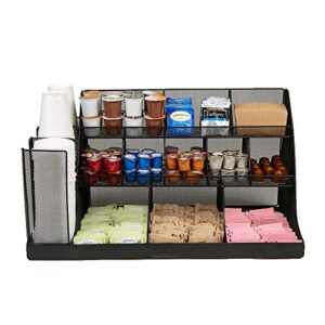 mind reader 14 compartment condiment organizer, black