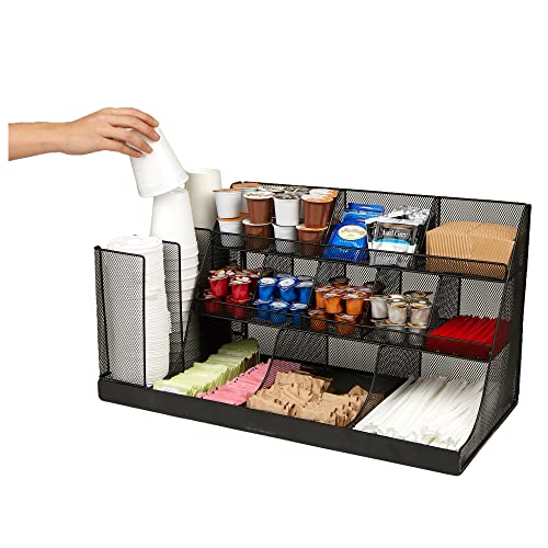 Mind Reader 14 Compartment Condiment organizer, Black