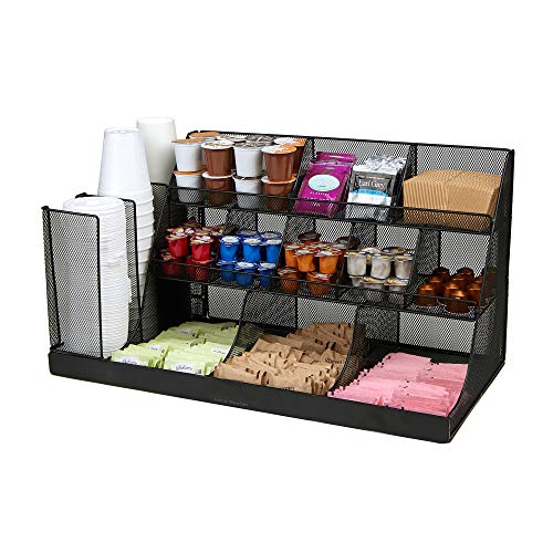 Mind Reader 14 Compartment Condiment organizer, Black