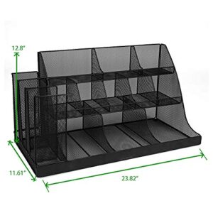 Mind Reader 14 Compartment Condiment organizer, Black