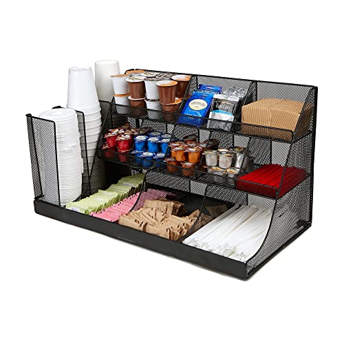 Mind Reader 14 Compartment Condiment organizer, Black