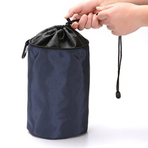 Clothespins Bag Hanging Clothesline Peg Organizer Storage Bags,Dust-Proof (Navy Blue)