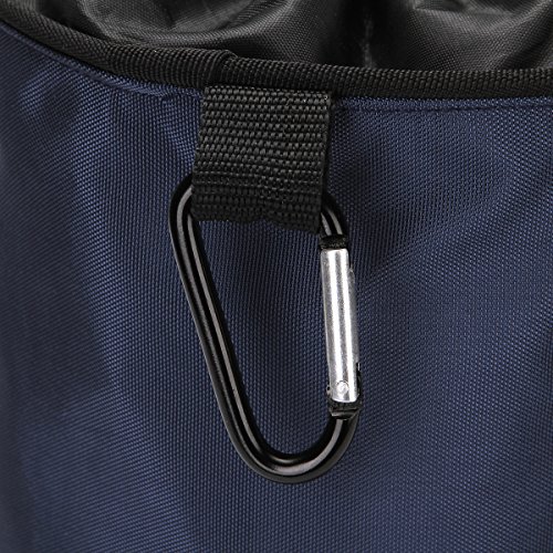 Clothespins Bag Hanging Clothesline Peg Organizer Storage Bags,Dust-Proof (Navy Blue)