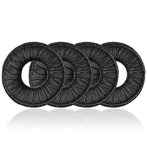 Geekria 2 Pairs QuickFit Replacement Ear Pads for Sony MDR-V150 V200 V250 V300 V400 ZX300 Headphones Earpads, Headset Ear Cushion Repair Parts (Black)