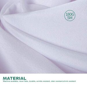 Surmente Tablecloth 14 ft Polyester Table Skirt for Weddings, Banquets, or Restaurants(White) … …