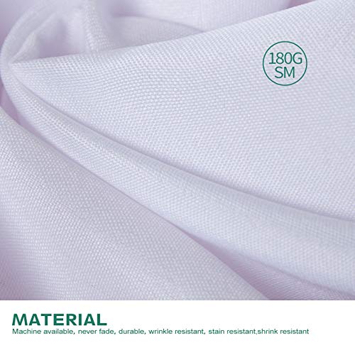 Surmente Tablecloth 14 ft Polyester Table Skirt for Weddings, Banquets, or Restaurants(White) … …