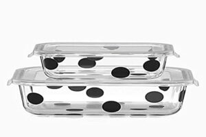 kate spade deco dot 2pc rectangular food storage set