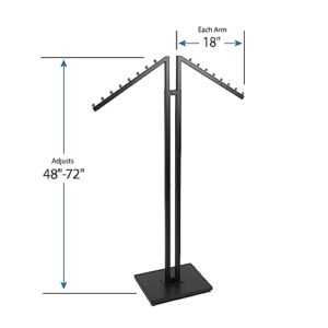 SSWBasics Black 2-Way Clothing Rack with Slant Arms