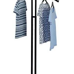 SSWBasics Black 2-Way Clothing Rack with Slant Arms