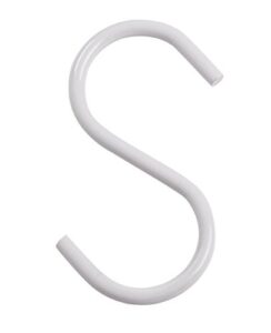 4 inch white s-hooks - pack of 50