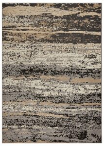 lr home infinity area rug, 7'9" x 9'5", gray/black