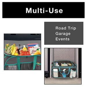 Smart Design Pop Up Trunk Organizer with Easy Carry Handles, Side Pockets, and Zipper Top - 23 Inch - Holds 50 lbs. - Durable Fabric Collapsible Design - Home Organization - Gray