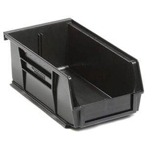 plastic stacking bin, 4-1/8 x 7-3/8 x 3, black - lot of 24