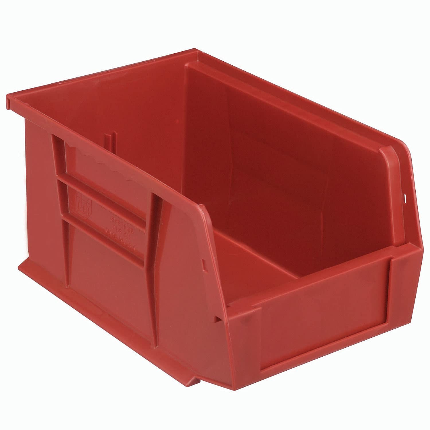 Quantum QUS221 Plastic Storage Bin, 6 x 9-1/4 x 5 Red - Lot of 12