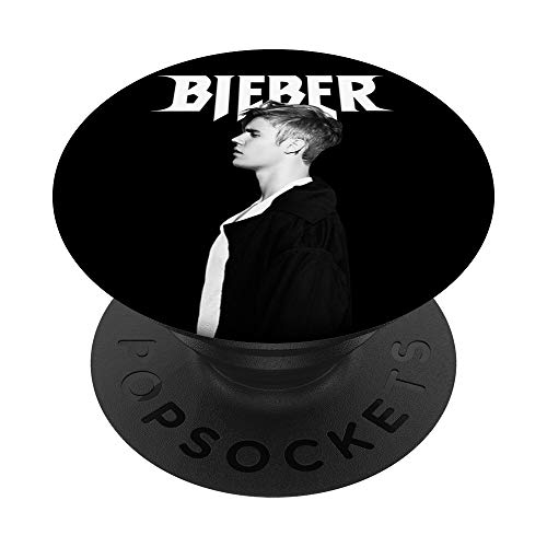 Justin Bieber Black PopSockets PopGrip: Swappable Grip for Phones & Tablets