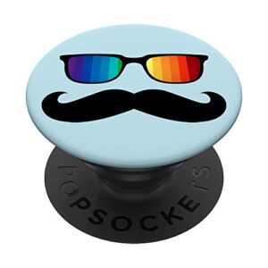 moustache pop phone grip for smartphones & tablets popsockets popgrip: swappable grip for phones & tablets