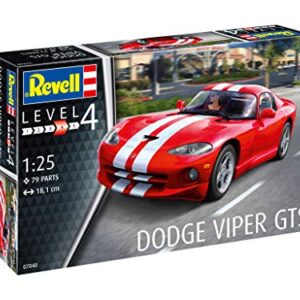 Revell RV07040 1:25 - Dodge Viper GTS Plastic Model kit, Multi Colour