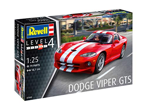 Revell RV07040 1:25 - Dodge Viper GTS Plastic Model kit, Multi Colour