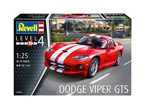 Revell RV07040 1:25 - Dodge Viper GTS Plastic Model kit, Multi Colour