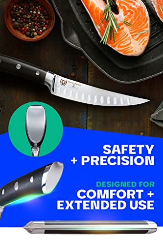 Dalstrong Gladiator Elite Series Forged High Carbon German Steel Fillet Kitchen Knife with G10 Handle, 6 Inches, Sheath Included