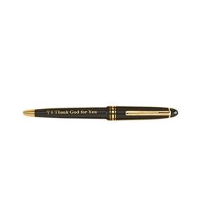 i thank god for you black and gold toned ink pen, black ink, pack of 5